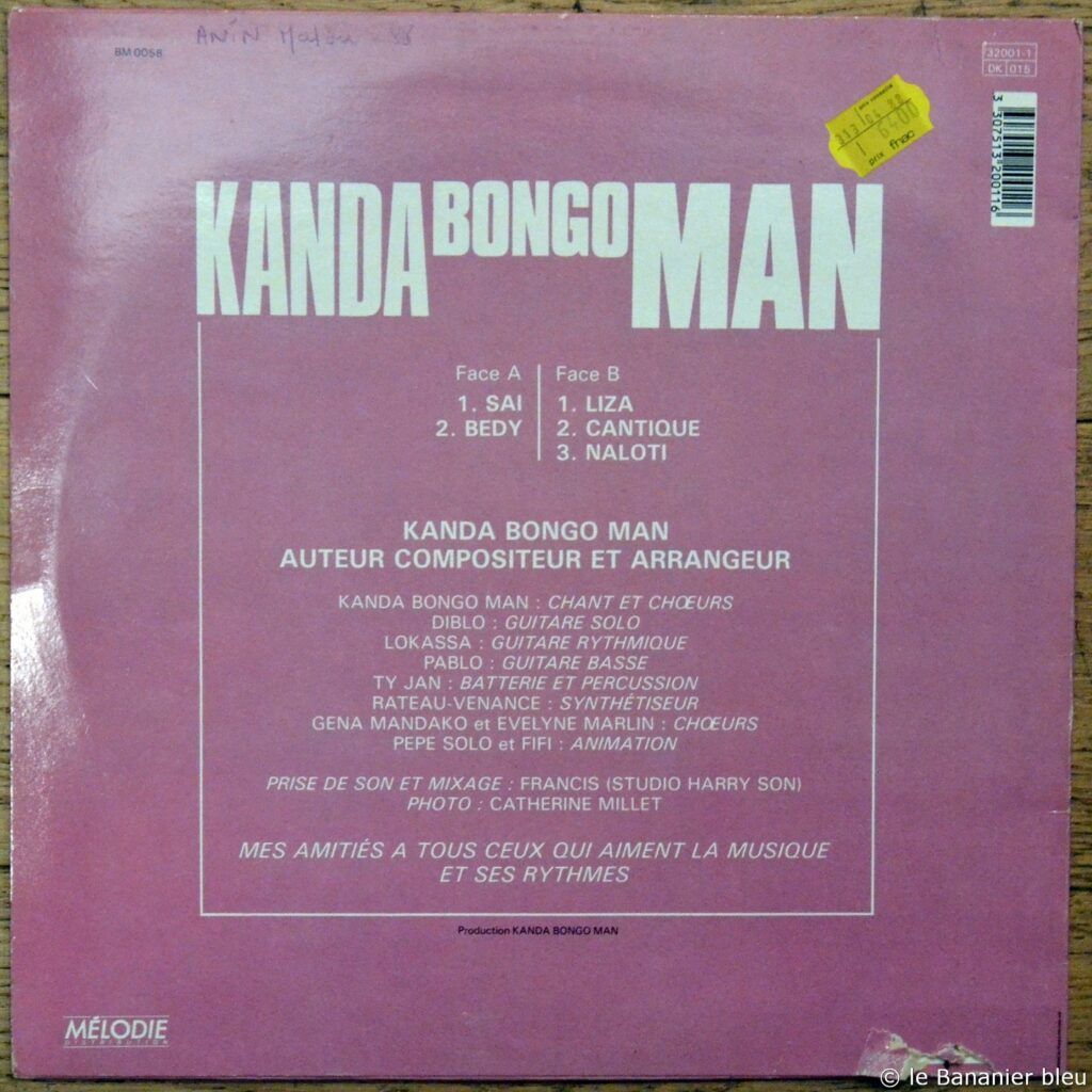 Sai-Liza - Kanda Bongo Man, 1987 - Afro Caribbean Beats