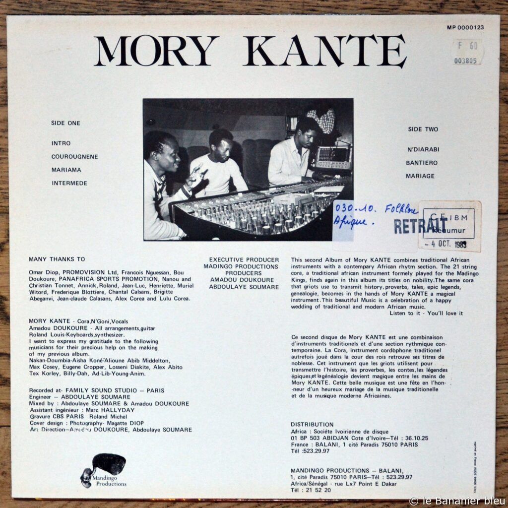 N’Diarabi - Mory Kanté, 1982 - Afro Caribbean Beats